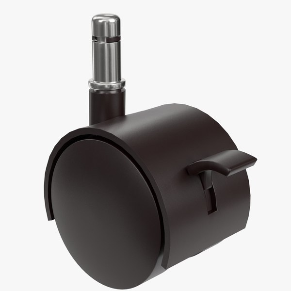 modelo 3d Trolley wheel with brake - TurboSquid 2020957