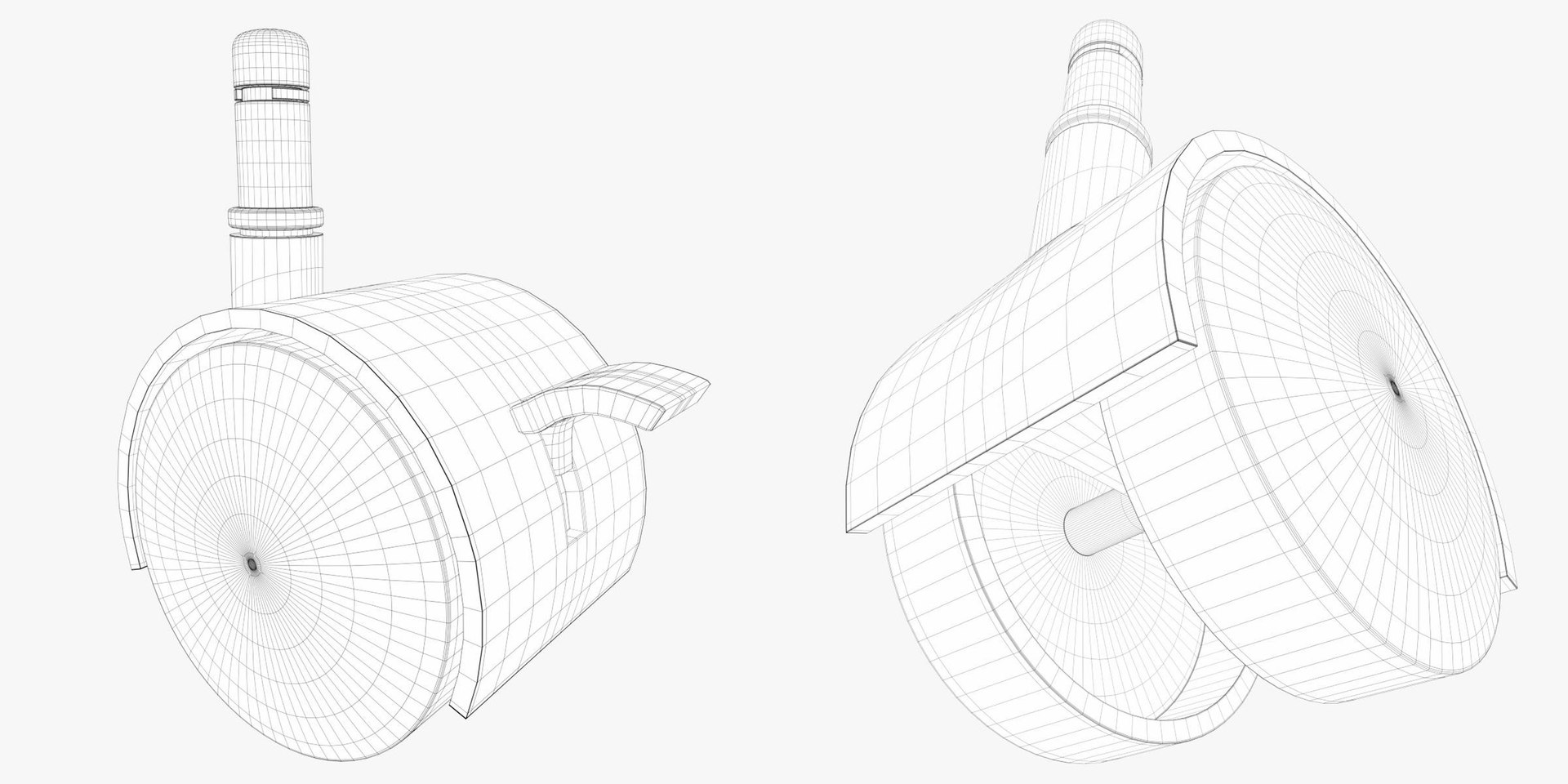 Trolley Wheel With Brake 3D Model - TurboSquid 2020957