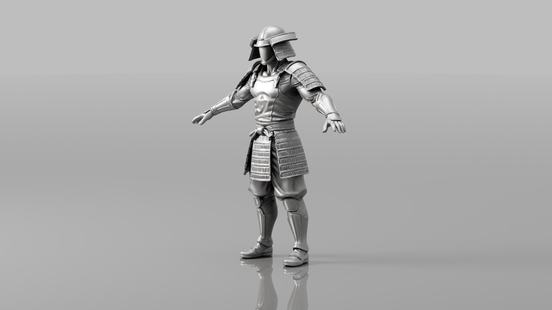 3D Samurai NPC Silver 3D Model - TurboSquid 2520582