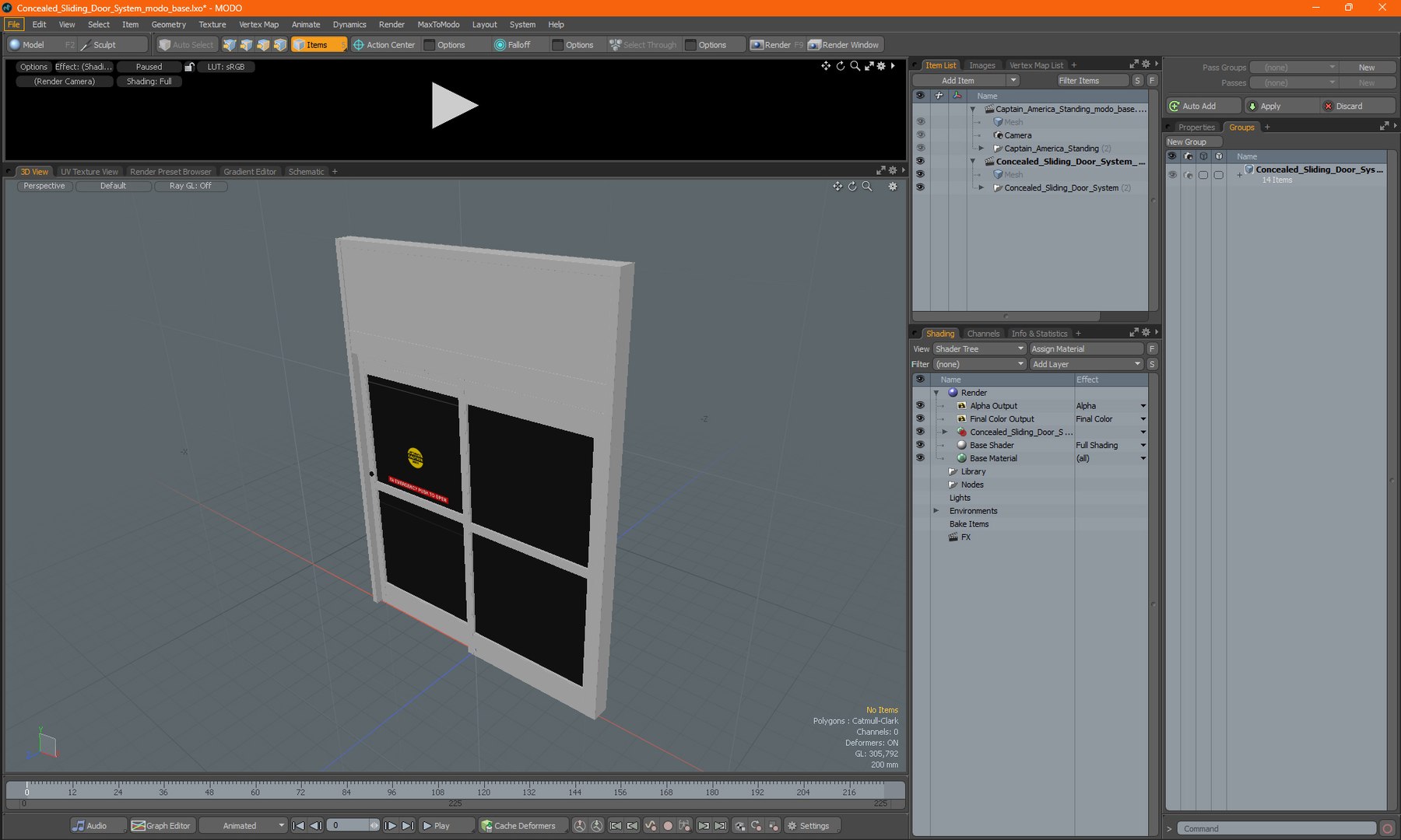 3D Concealed Sliding Door System Model - TurboSquid 2040947