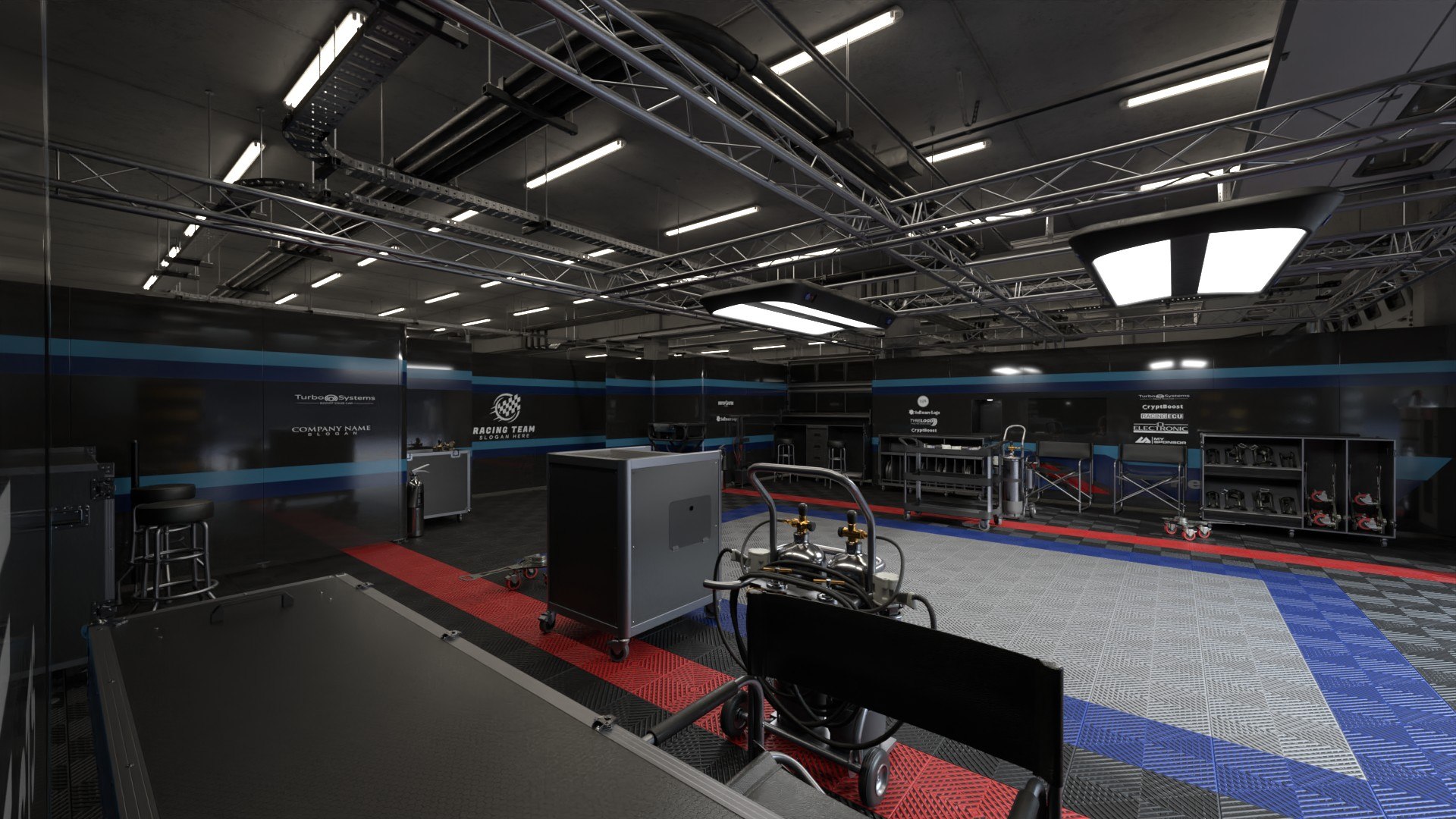 Racing Team Garage 6 Equipped 3D Model - TurboSquid 2280523