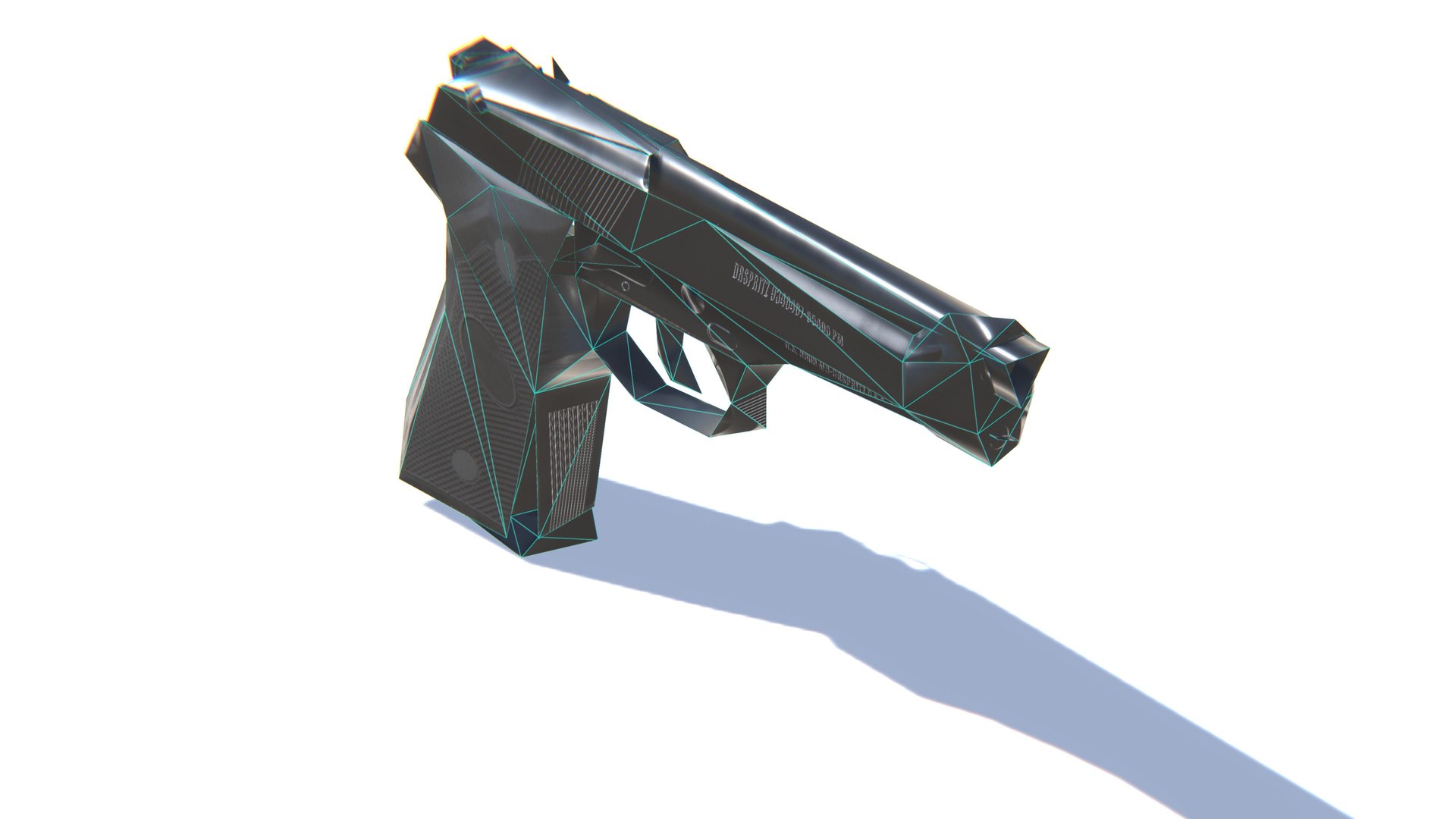 3D M9 Pistol Low-poly model - TurboSquid 1800804