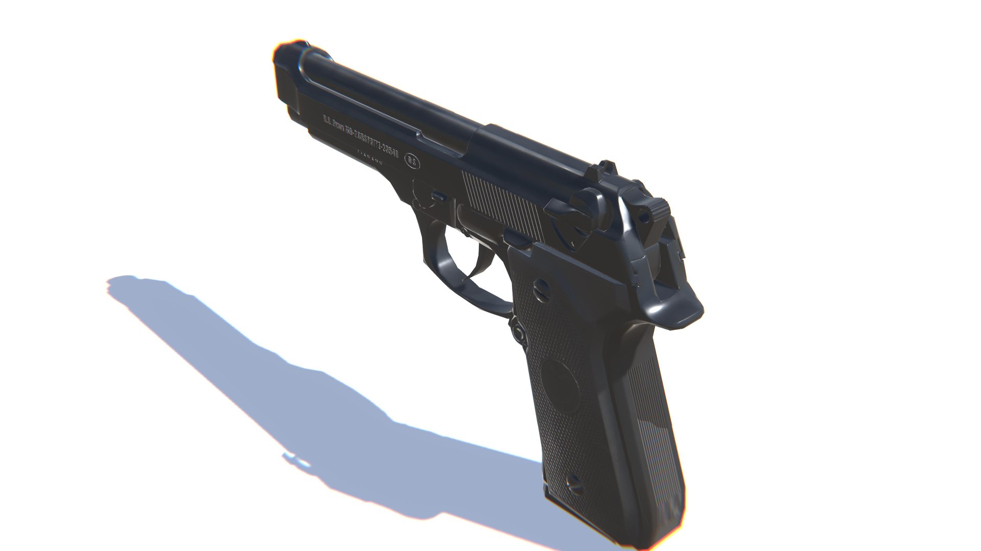 3D M9 Pistol Low-poly Model - TurboSquid 1800804