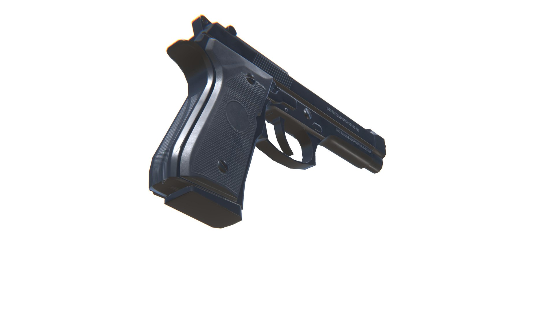 3D M9 Pistol Low-poly Model - TurboSquid 1800804