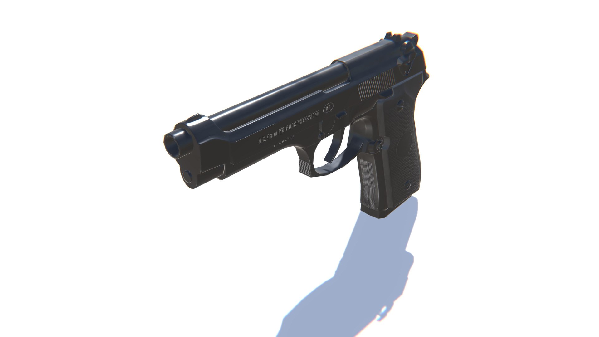 3D M9 Pistol Low-poly model - TurboSquid 1800804