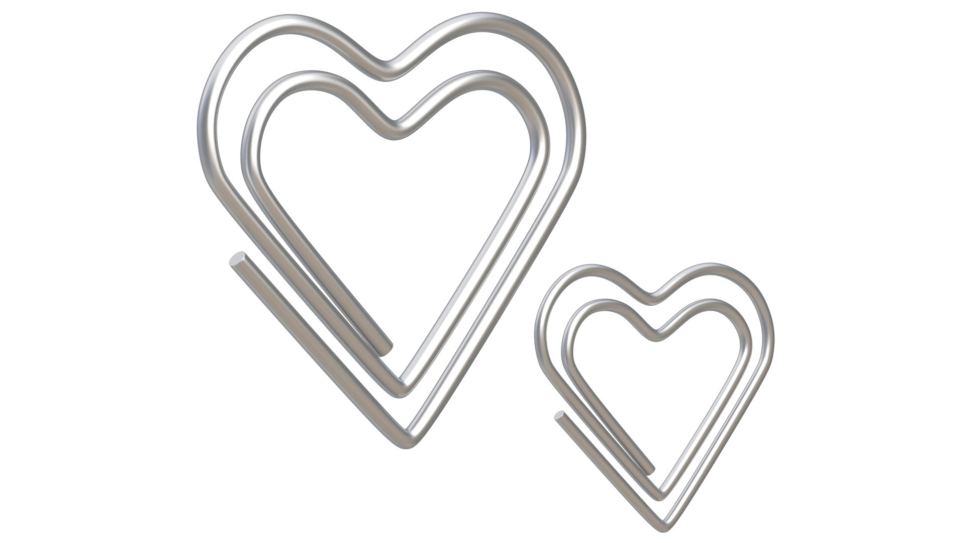 Paper Clip Heart Shape Collection model - TurboSquid 1984321