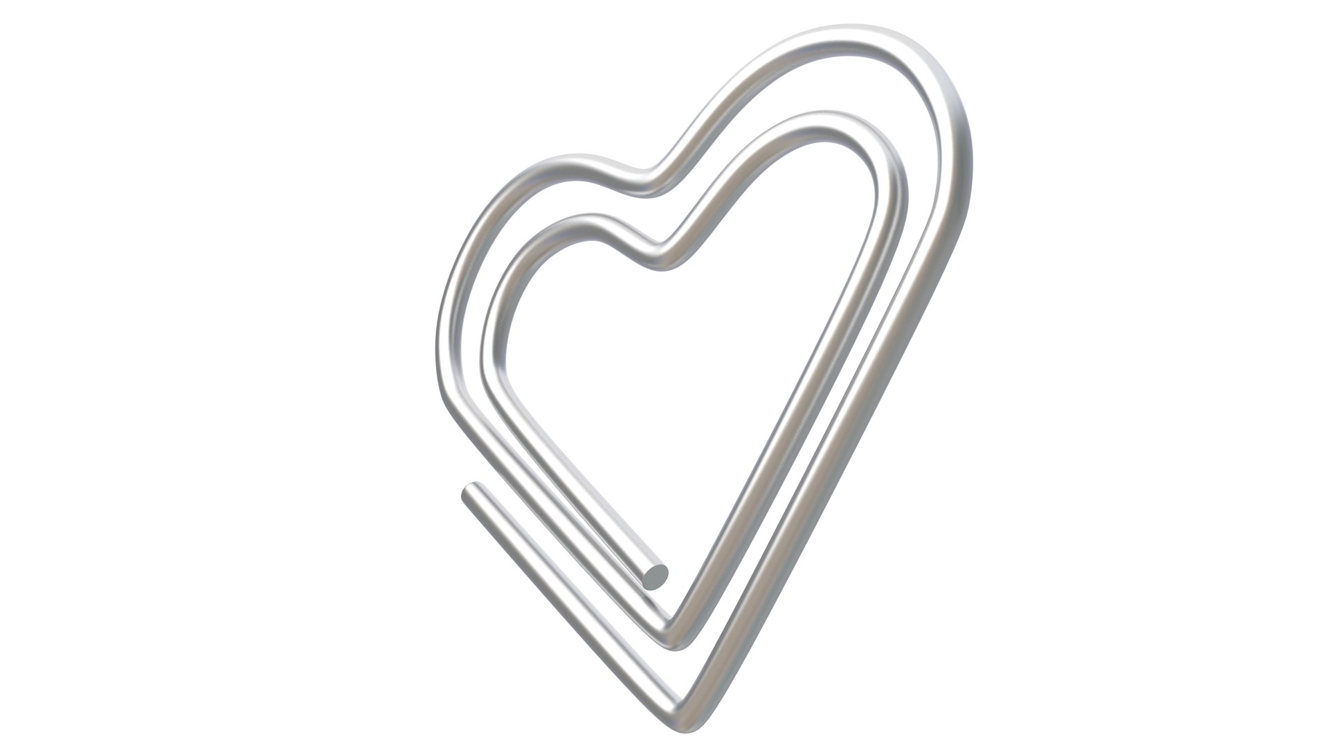 Paper Clip Heart Shape Collection model - TurboSquid 1984321