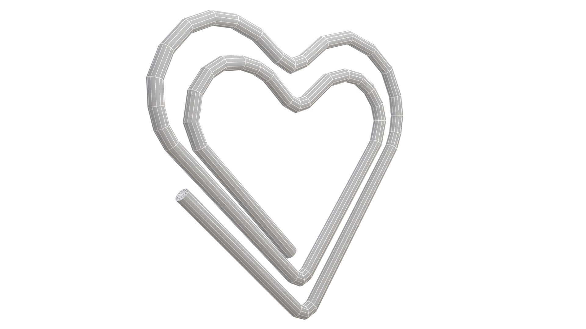 Paper Clip Heart Shape Collection model - TurboSquid 1984321