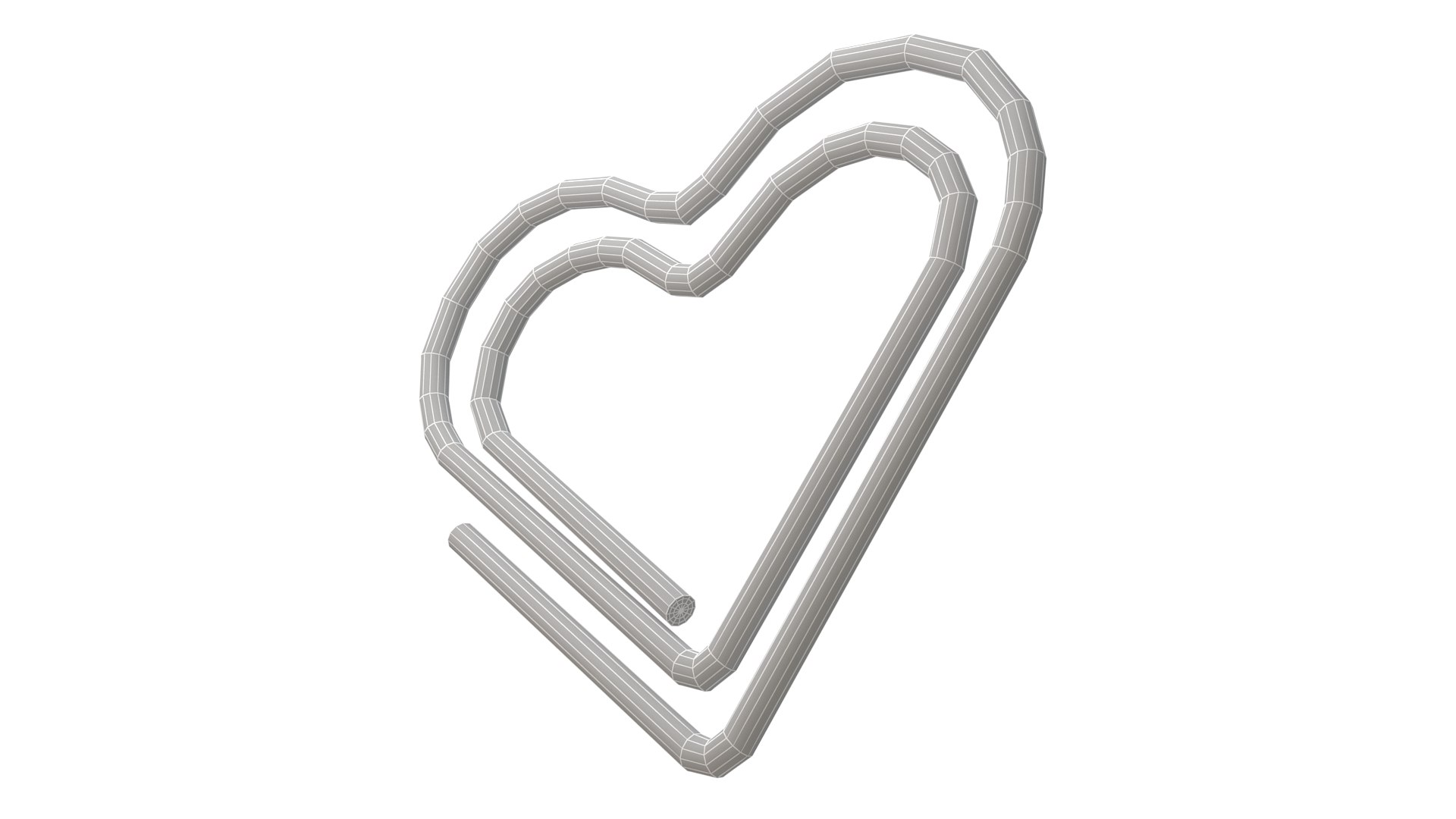 Paper Clip Heart Shape Collection model - TurboSquid 1984321