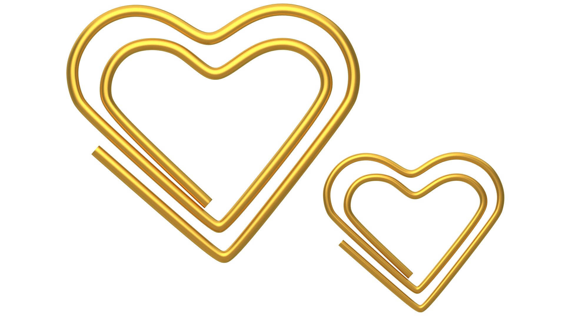 Paper Clip Heart Shape Collection model - TurboSquid 1984321