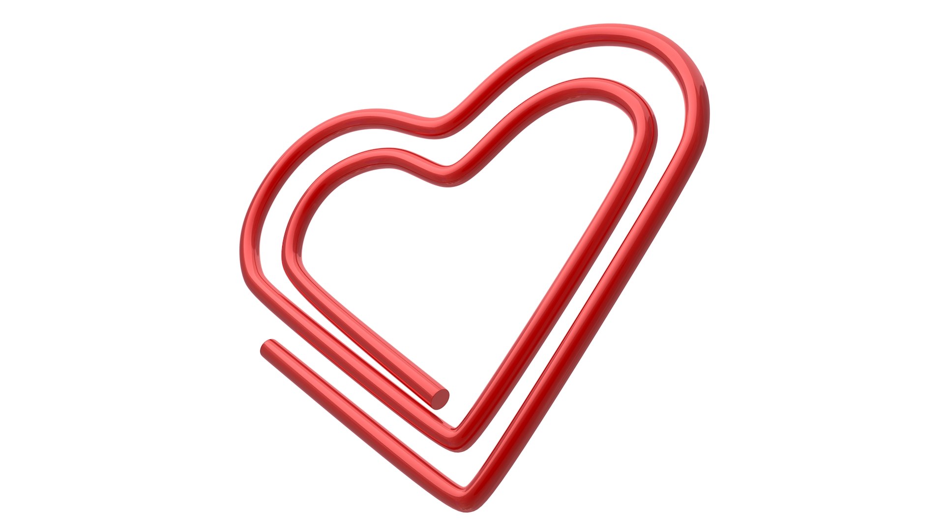 Paper Clip Heart Shape Collection model - TurboSquid 1984321