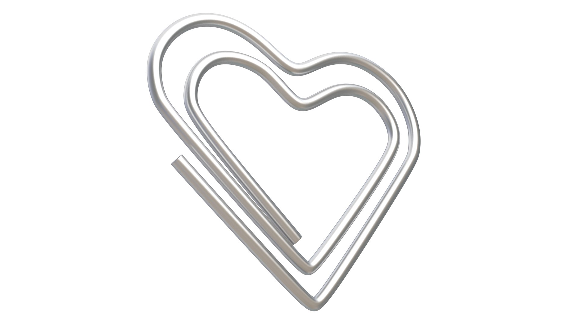 Paper Clip Heart Shape Collection model - TurboSquid 1984321