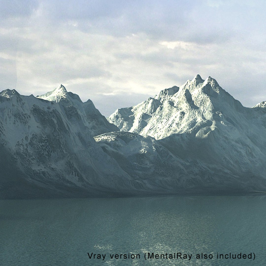 3d mountains landscape terrain model