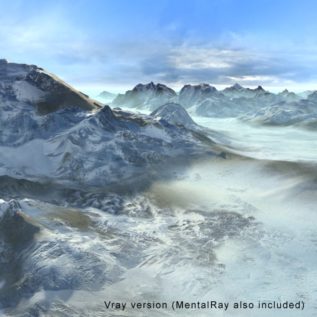 3d Mountains Landscape Terrain Model