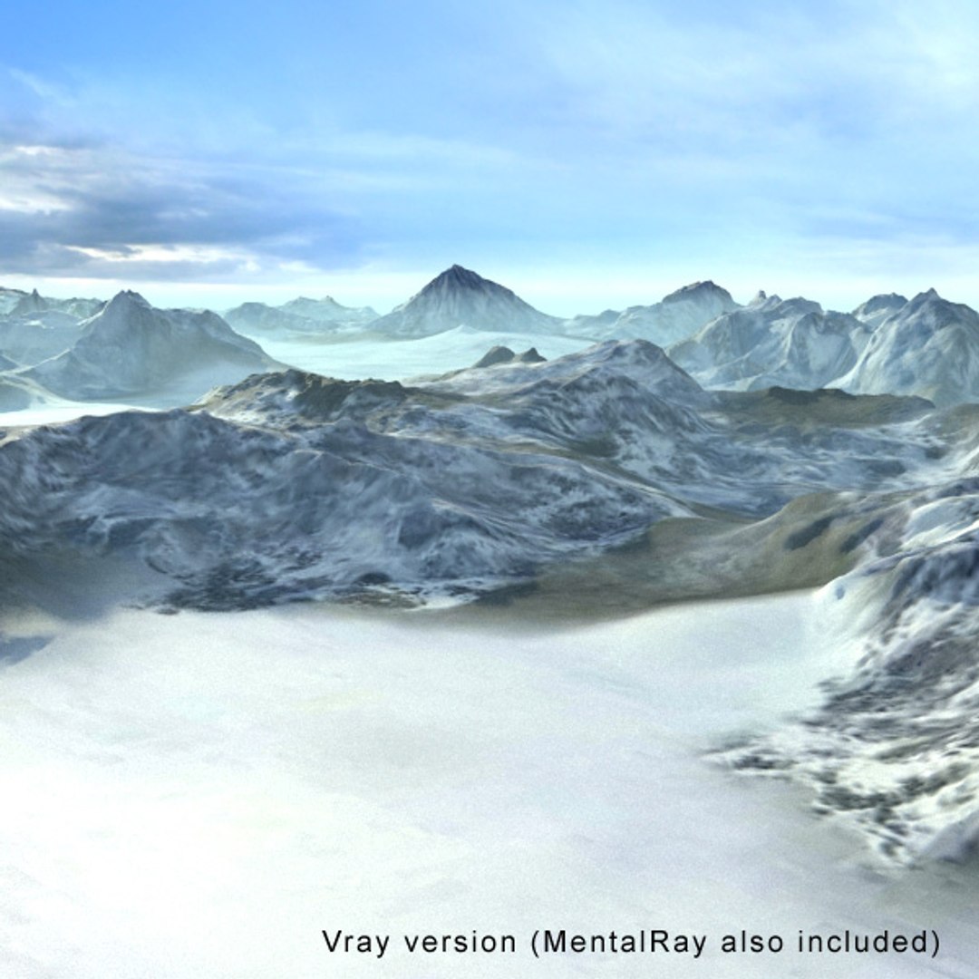 3d Mountains Landscape Terrain Model