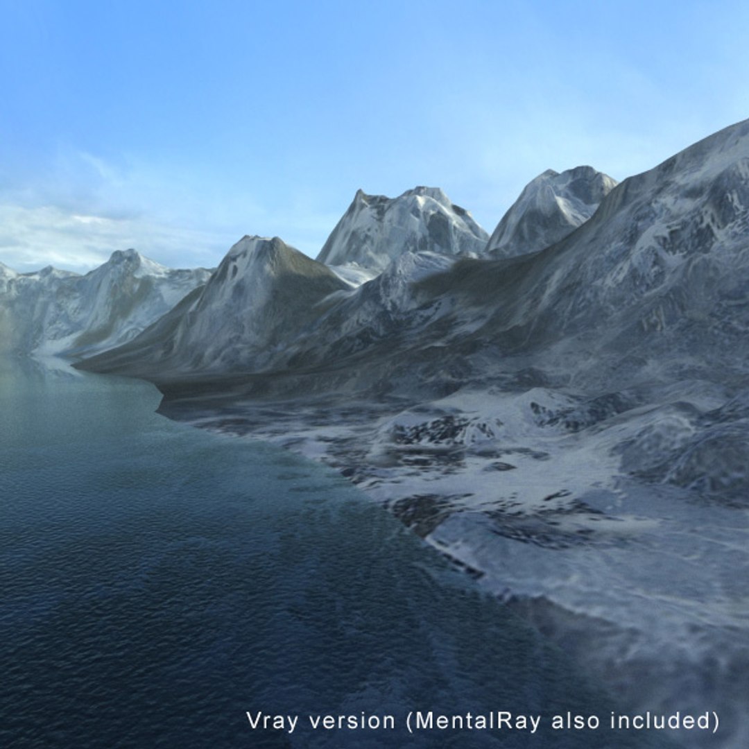 3d Mountains Landscape Terrain Model