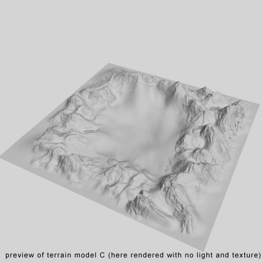 3d mountains landscape terrain model