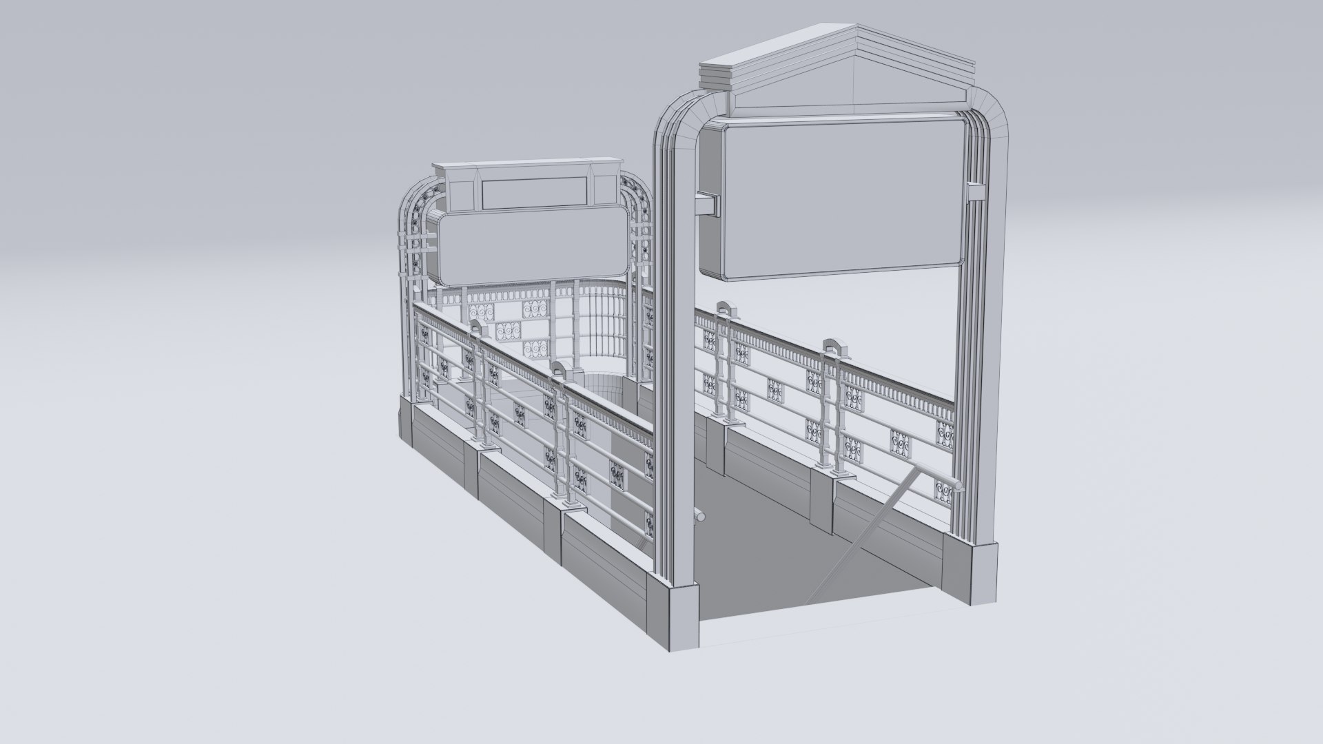 German Berlin Subway Entrance 3D Model - TurboSquid 1869456