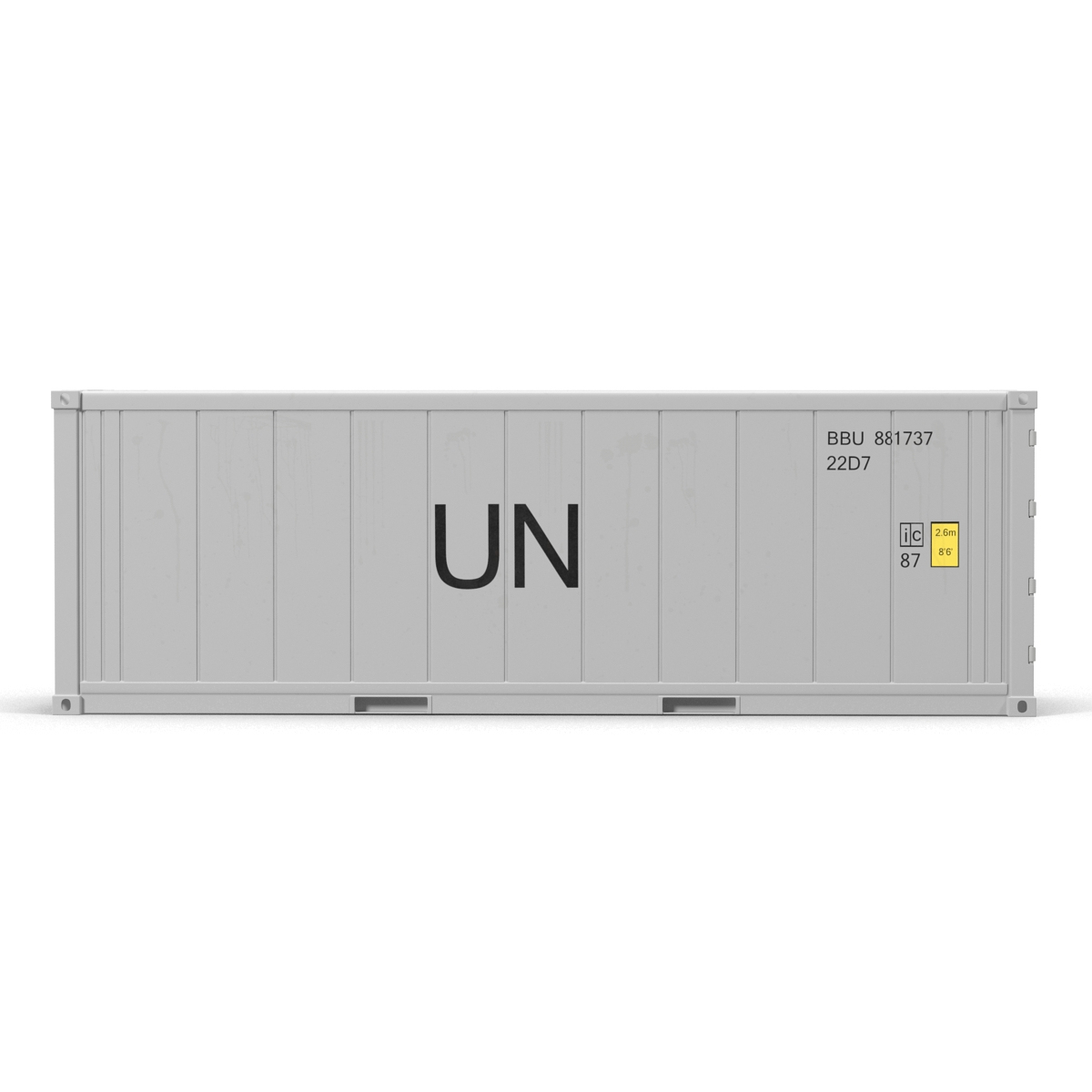 3d model iso refrigerated container