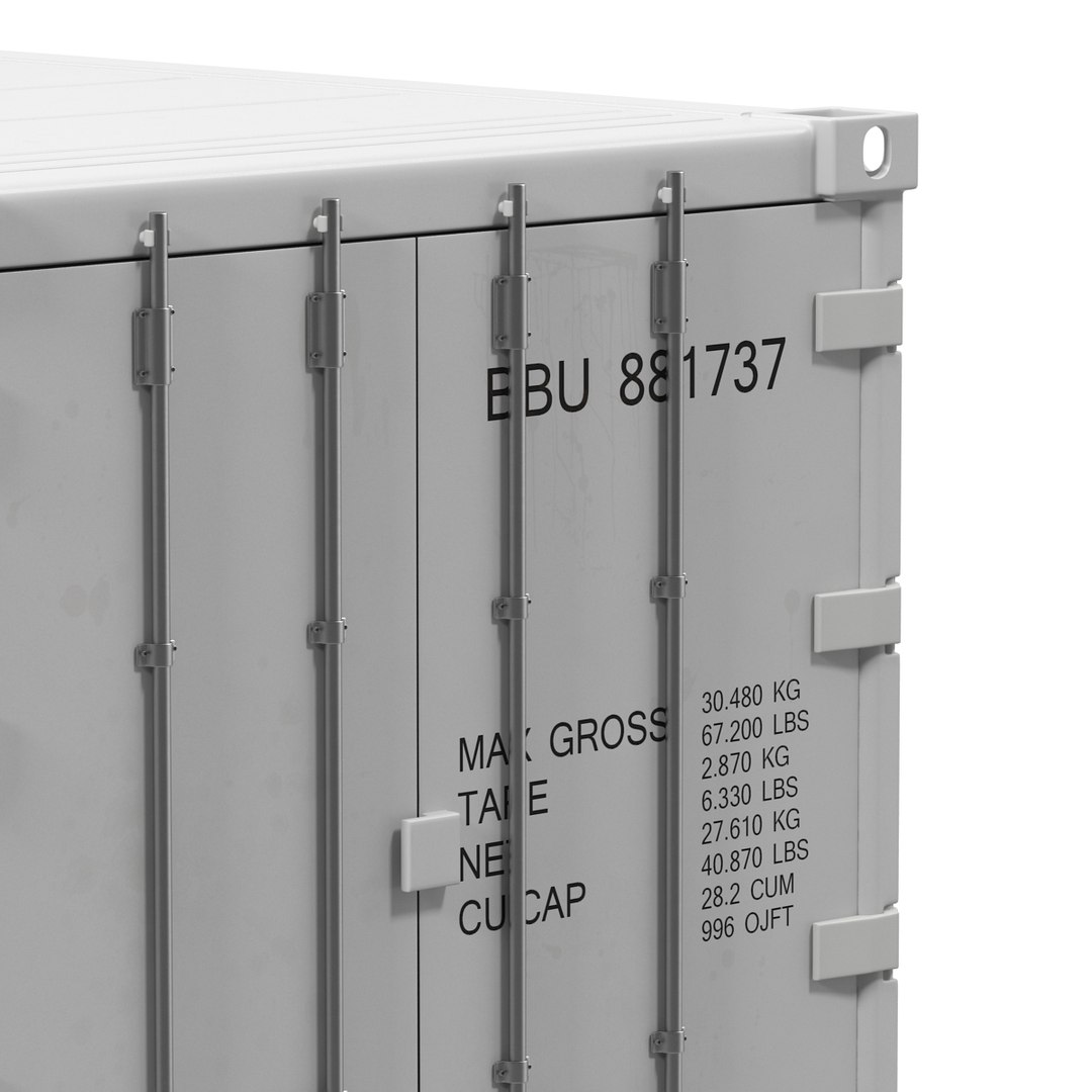 3d model iso refrigerated container