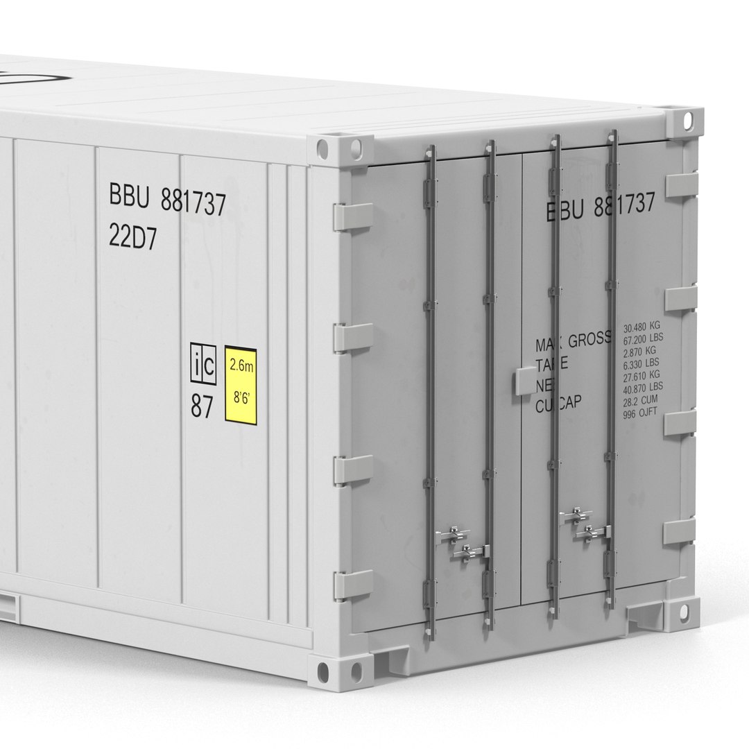 3d model iso refrigerated container