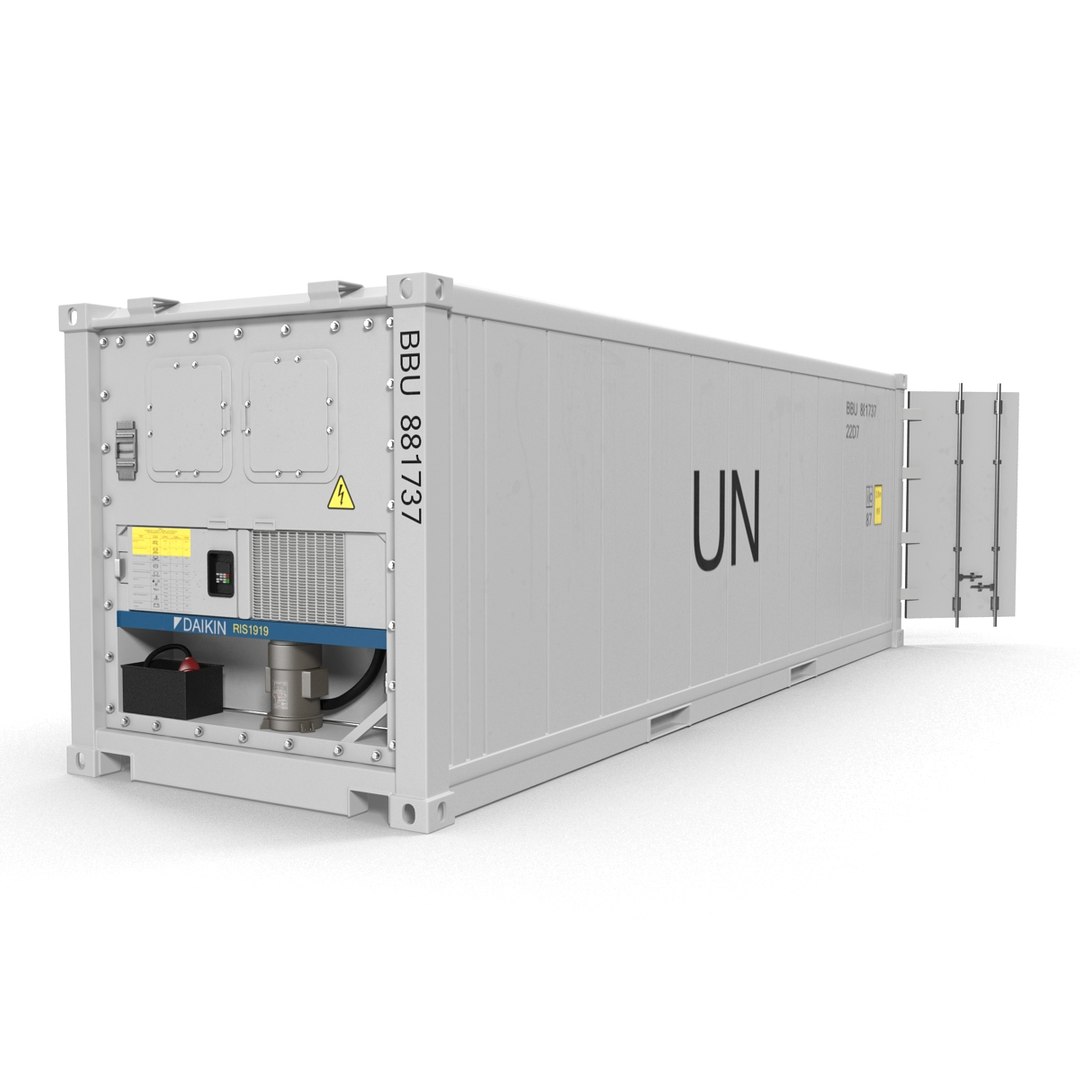 3d model iso refrigerated container