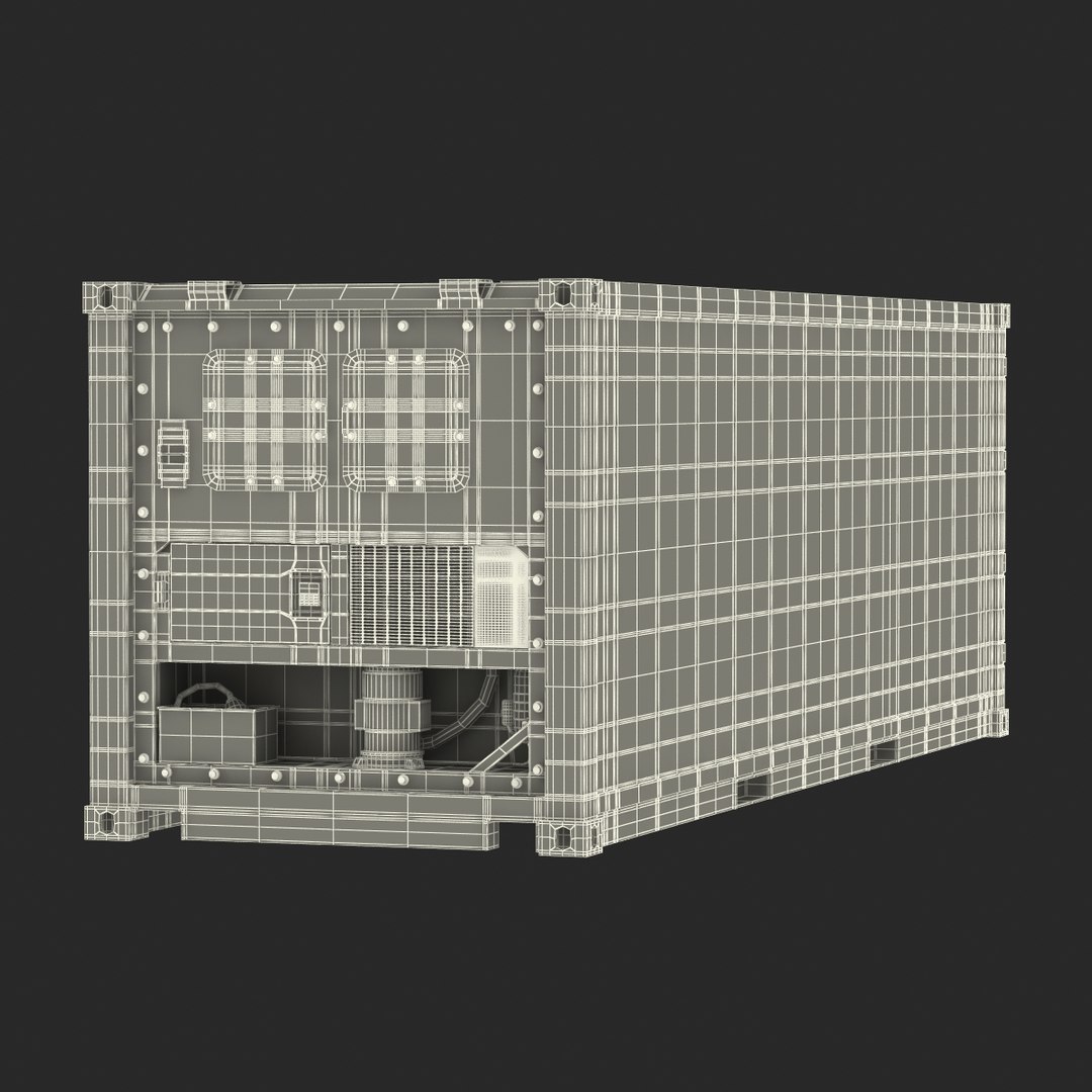 3d model iso refrigerated container