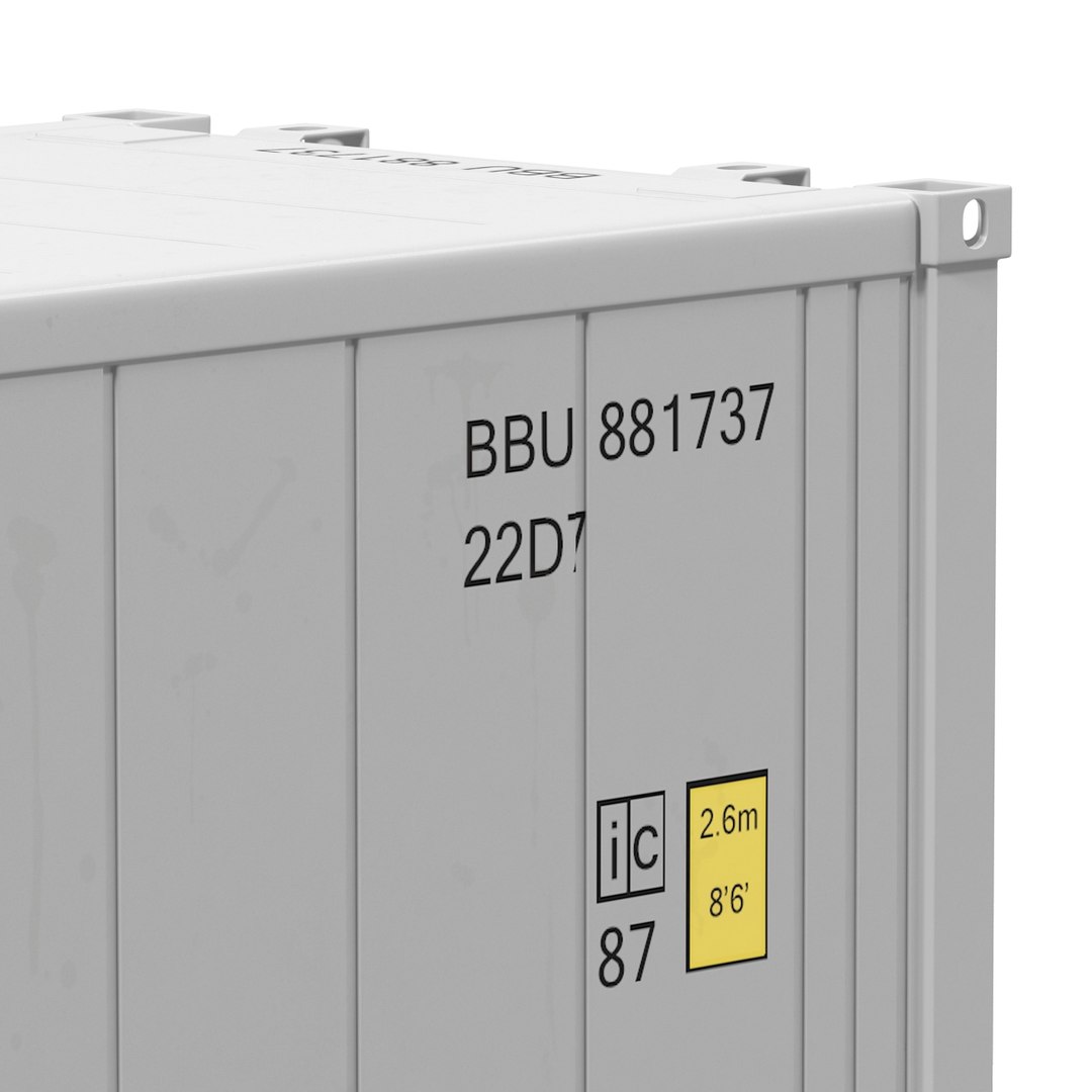 3d model iso refrigerated container