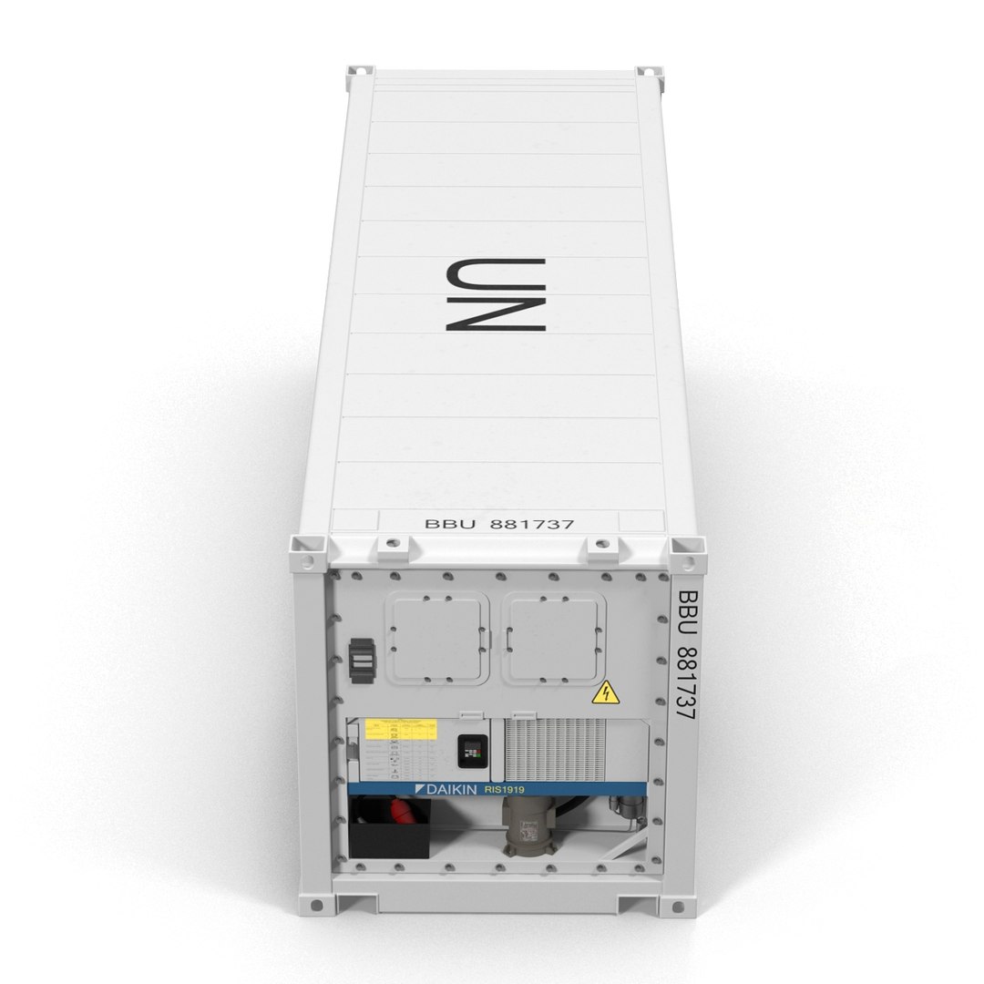 3d model iso refrigerated container