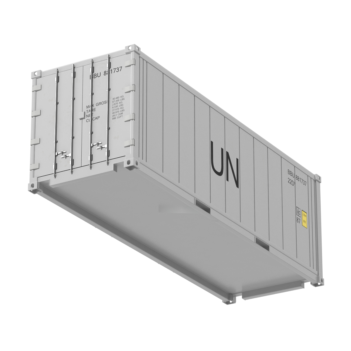 3d model iso refrigerated container