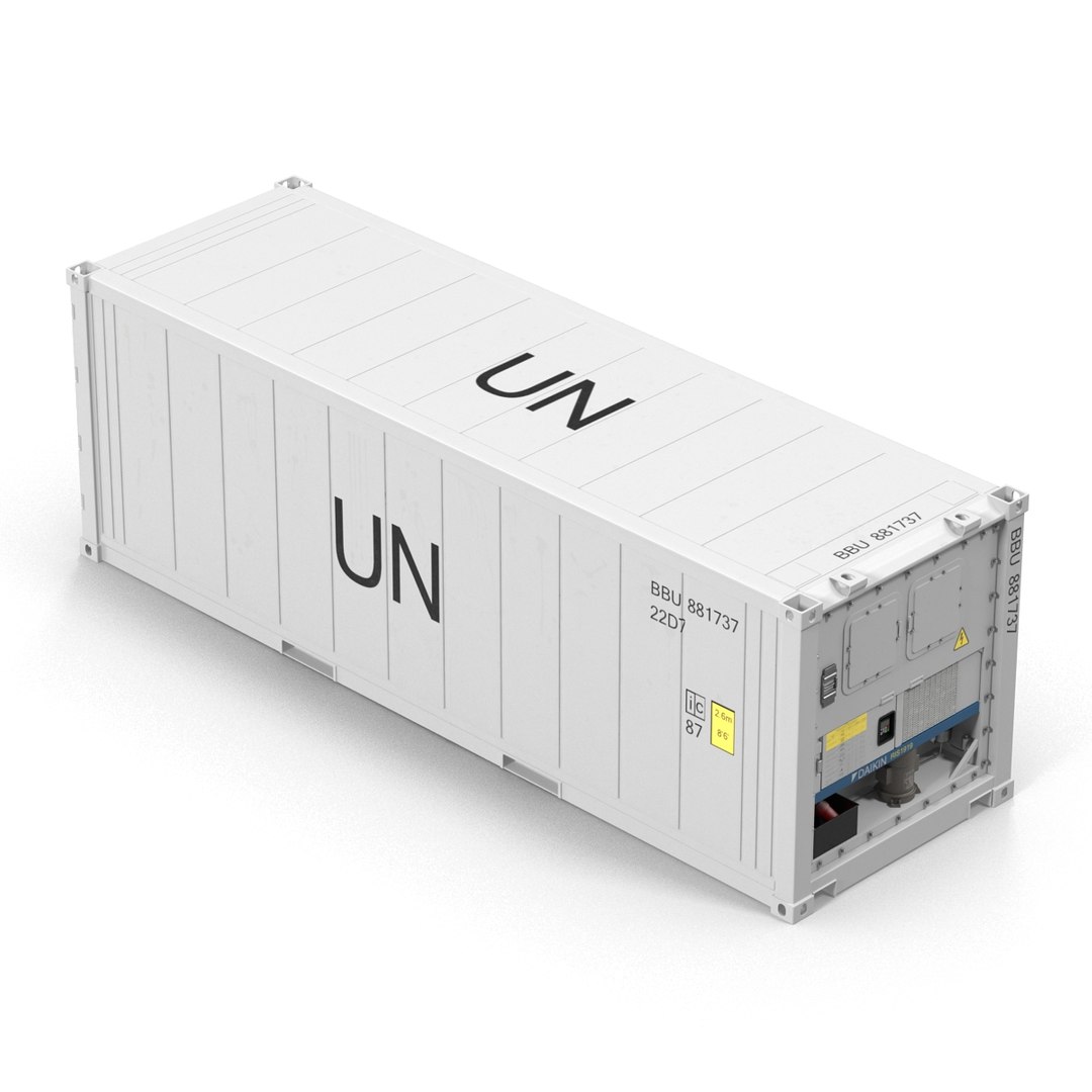 3d model iso refrigerated container