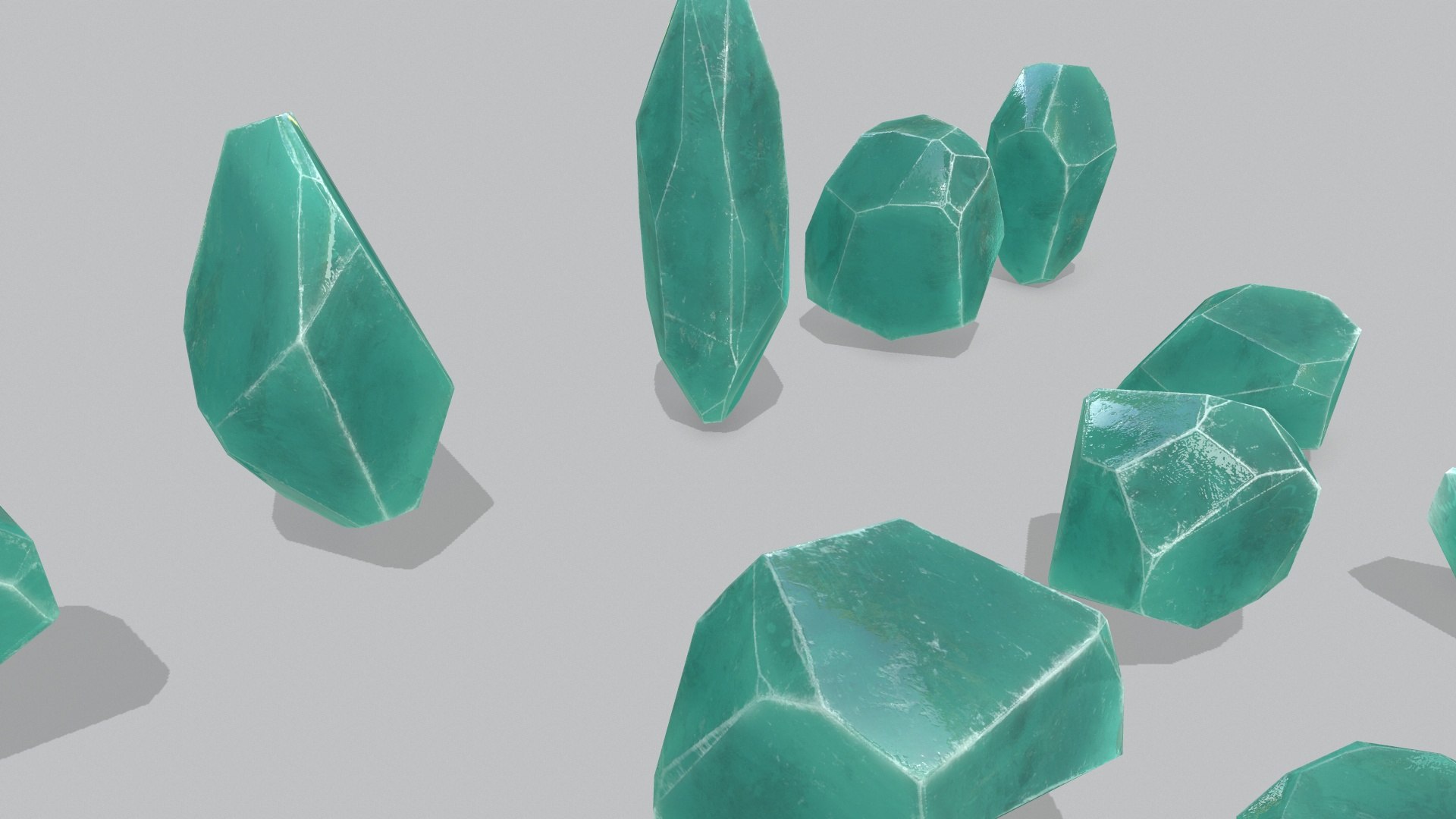 3D crystal set - TurboSquid 2177571