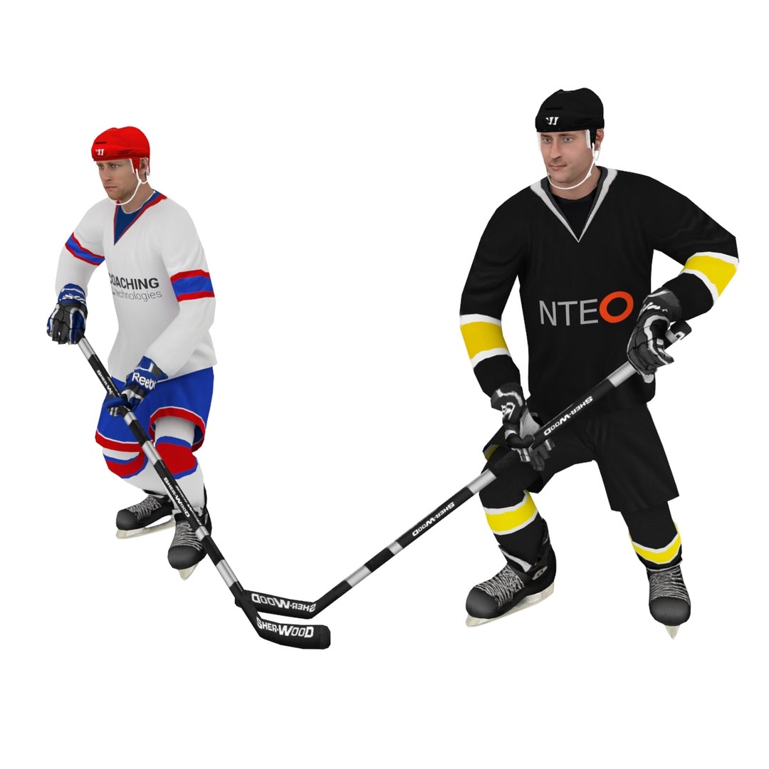 Pack Hockey Poses 3d Model