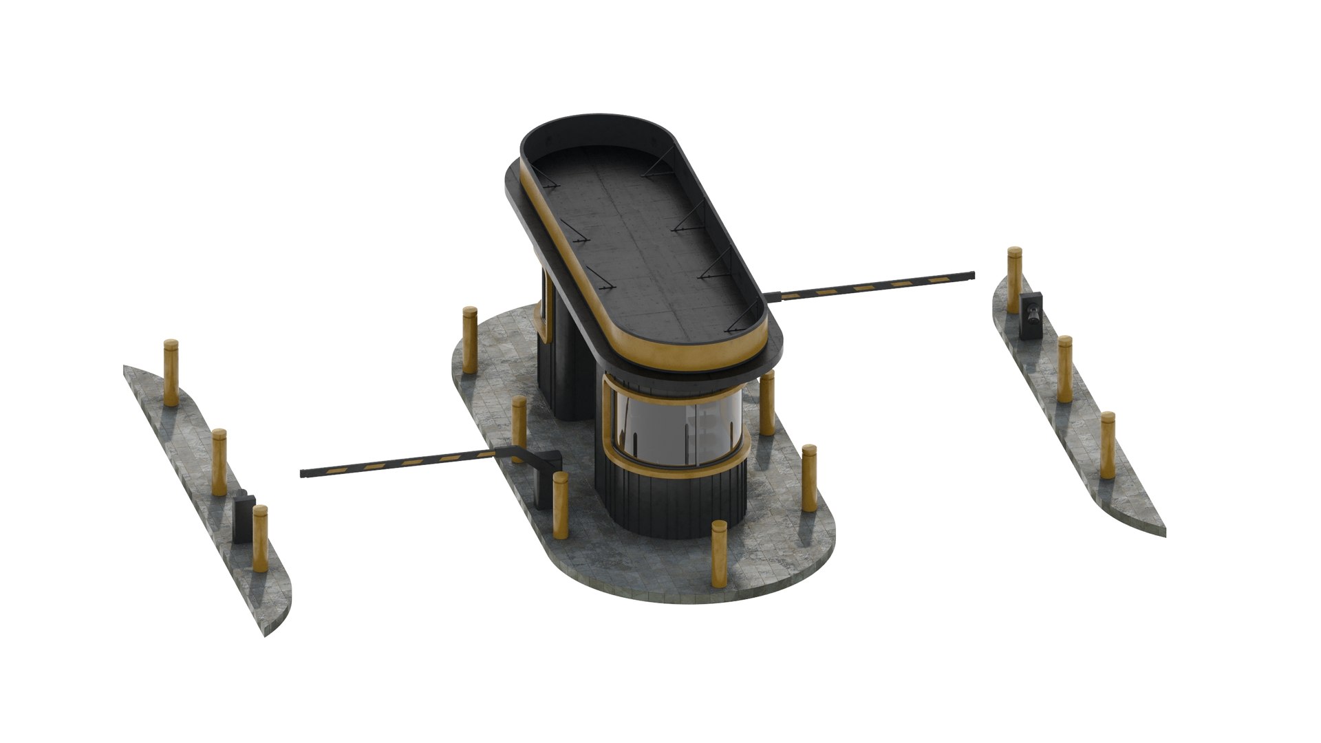 Security Post 2 3D Model - TurboSquid 1935921