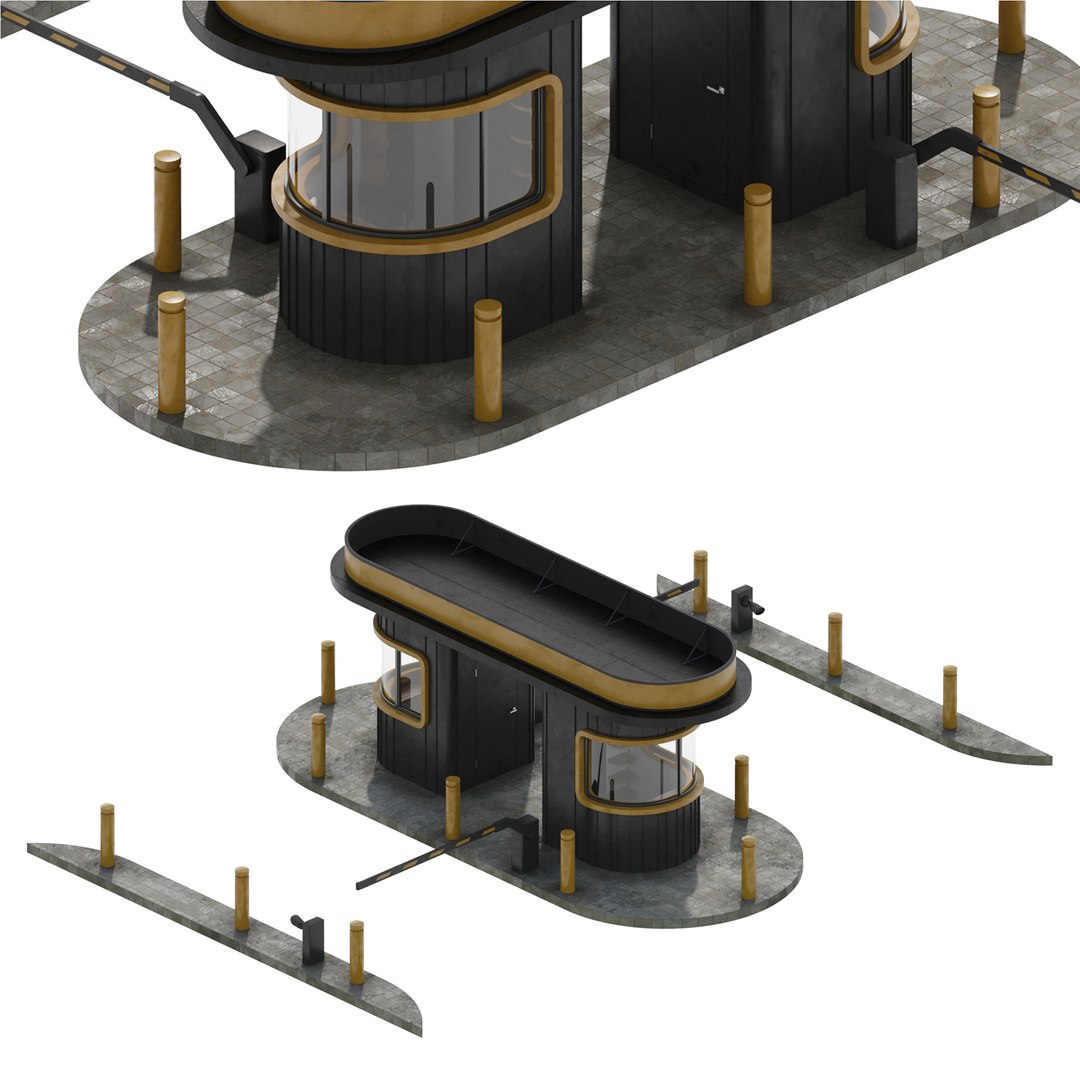 Security Post 2 3D Model - TurboSquid 1935921