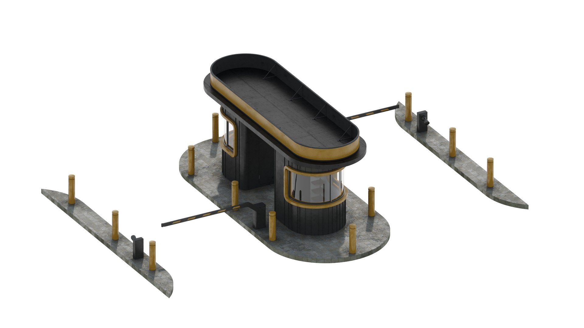 Security Post 2 3D Model - TurboSquid 1935921