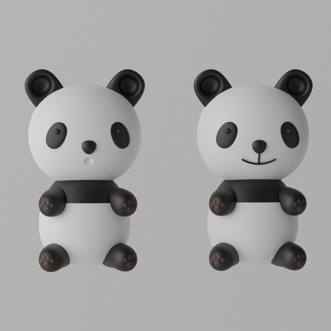 Cartoon Cute Panda Bear model - TurboSquid 1927499