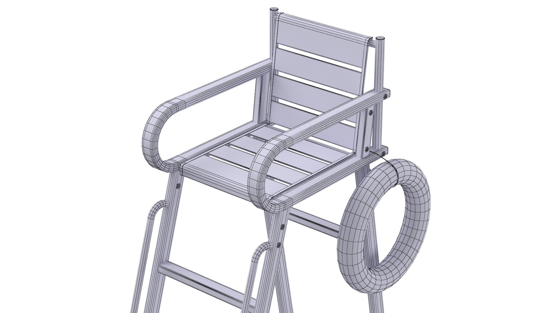 Lifeguard Chair 01 3D Model - TurboSquid 2033031