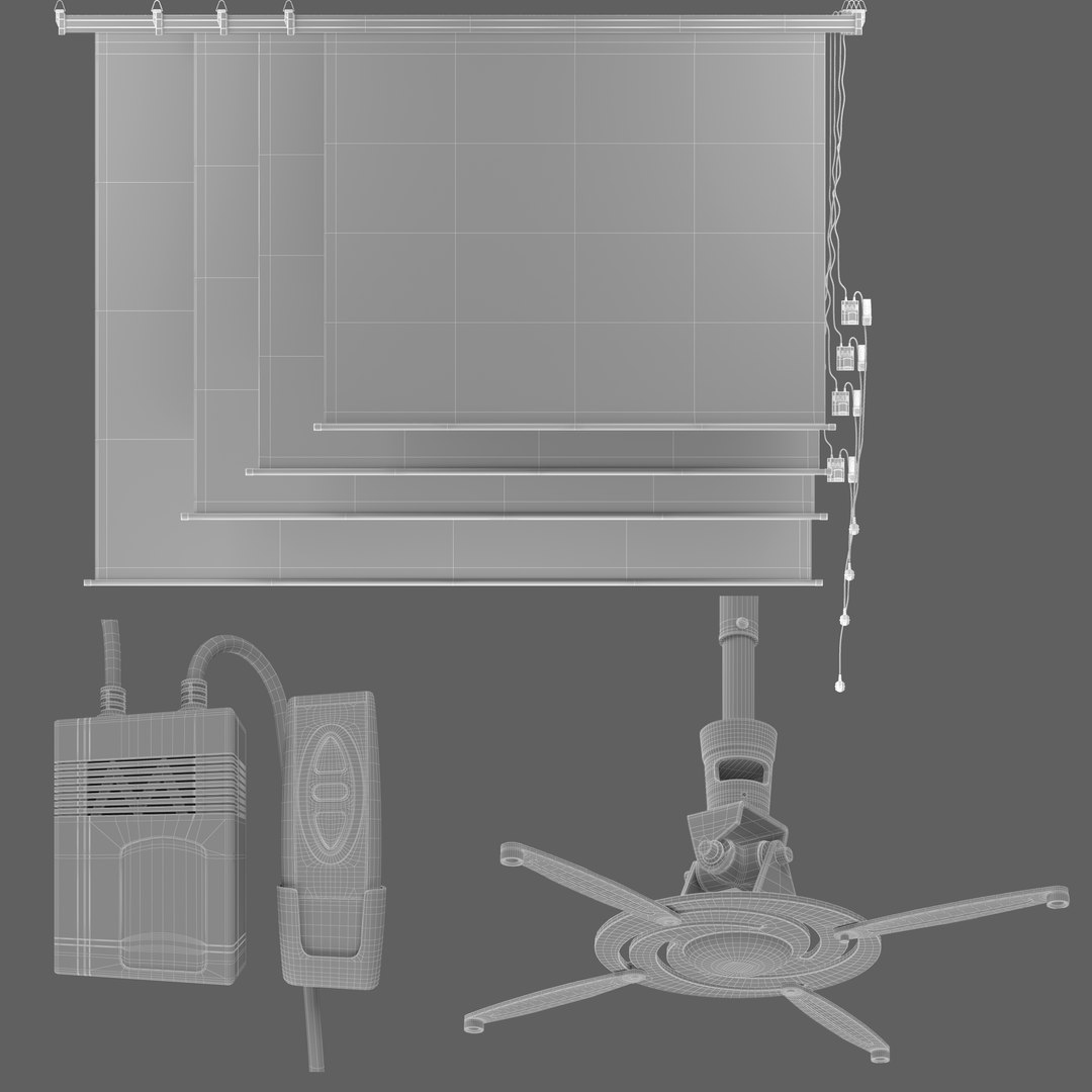 3D Projector Sony VPL DX221 With Screen Set 3DStudio - TurboSquid 1854923