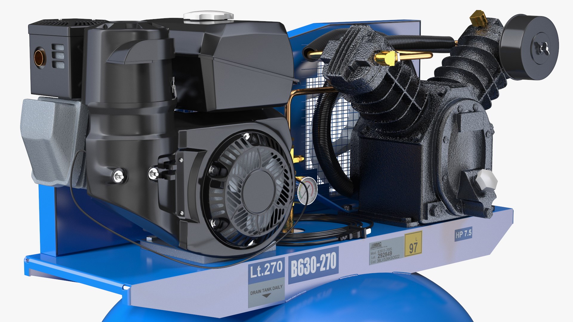 Vertical Piston Air Compressor By ABAC 3D Model - TurboSquid 2177456