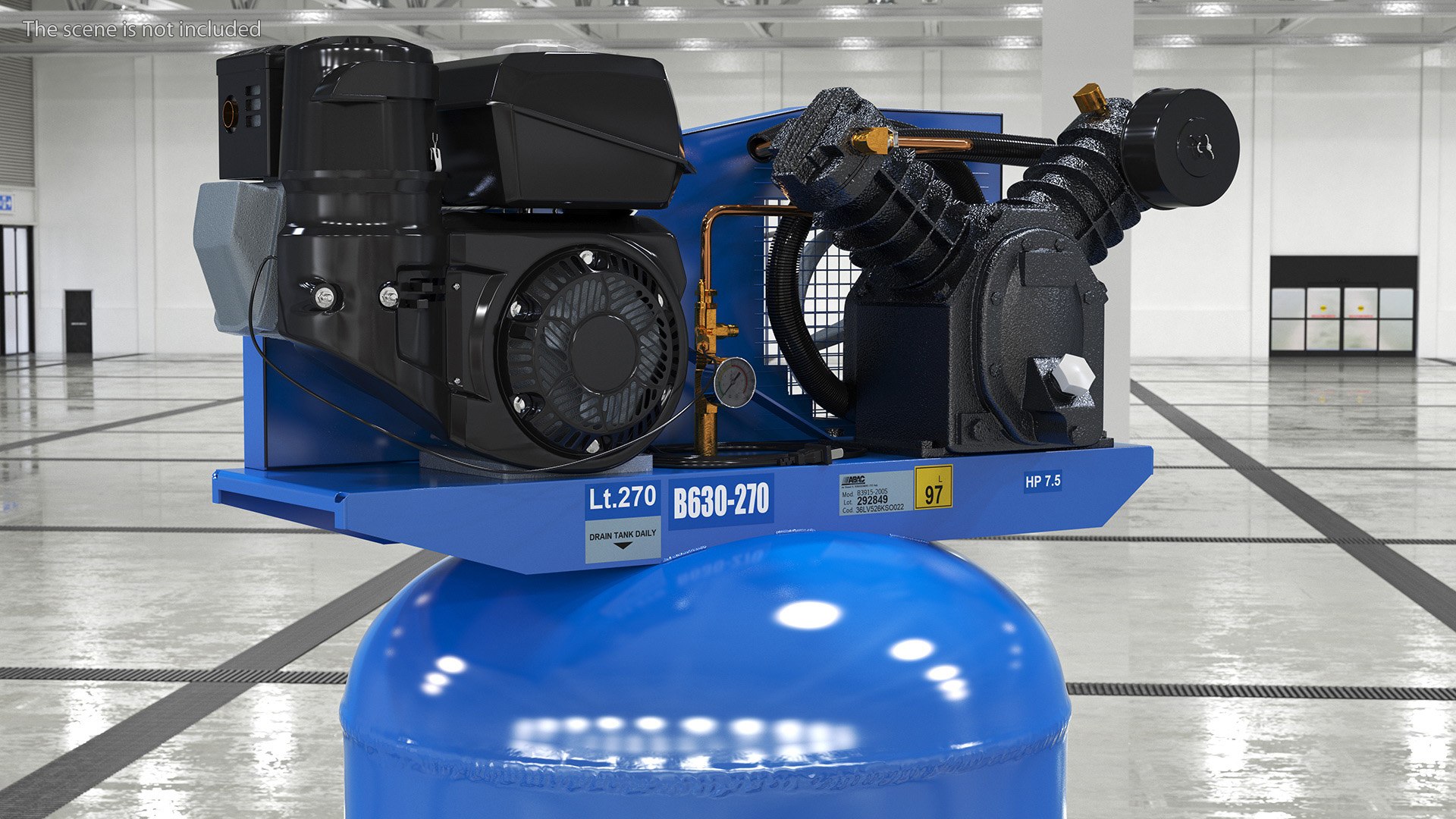 Vertical Piston Air Compressor By ABAC 3D Model - TurboSquid 2177456