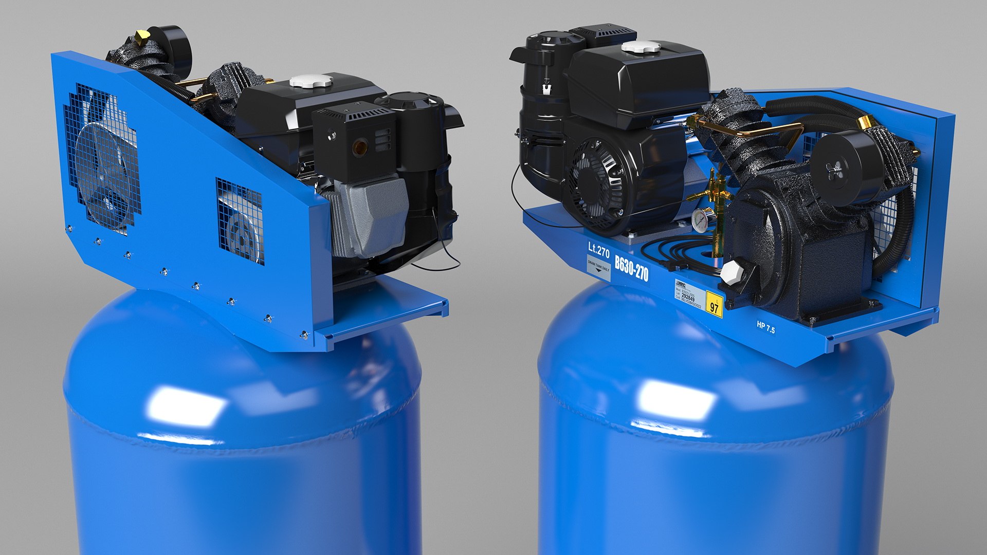 Vertical Piston Air Compressor by ABAC 3D model - TurboSquid 2177456