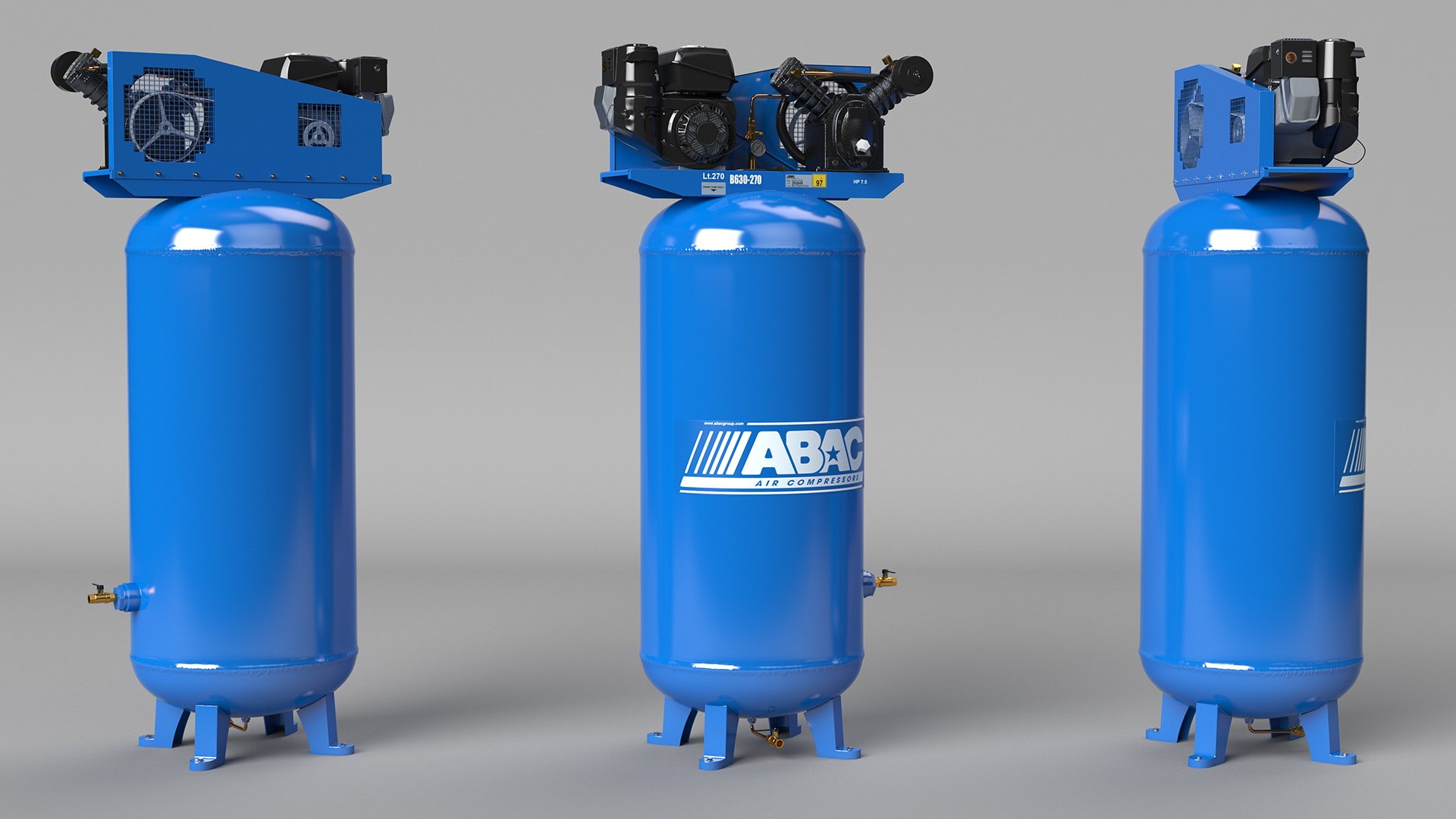 Vertical Piston Air Compressor by ABAC 3D model - TurboSquid 2177456