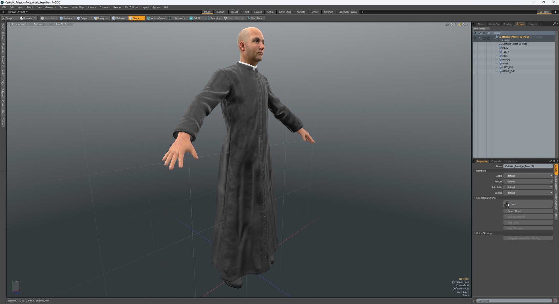 3D Catholic Priest A-Pose - TurboSquid 2320890