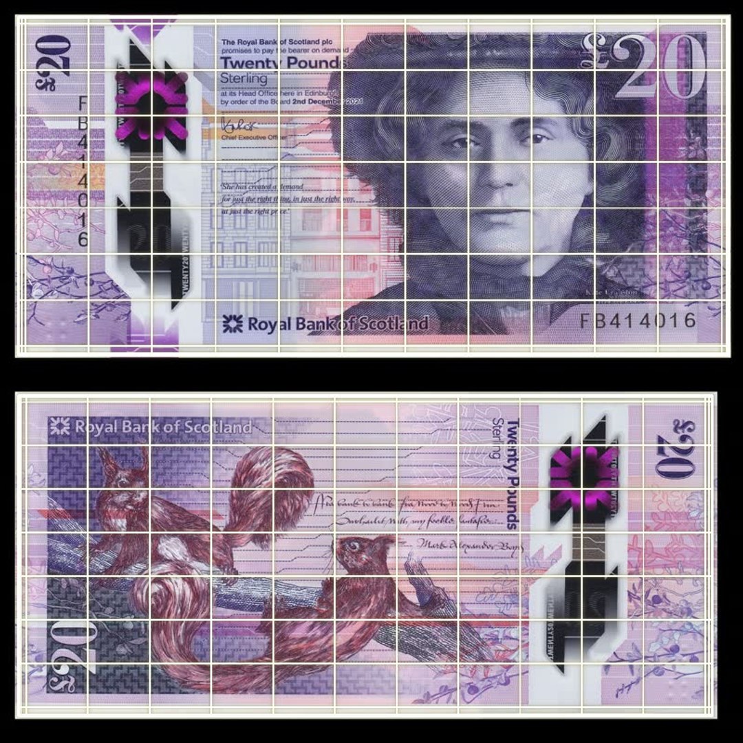 3D Model Scotland 20 Pounds Falling Notes - TurboSquid 2510797