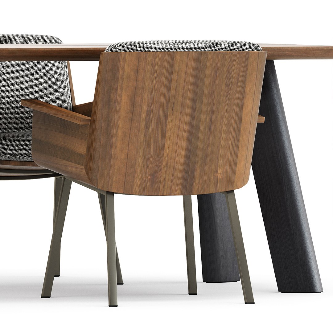 Daiki Table Chair 3D Model - TurboSquid 1683623