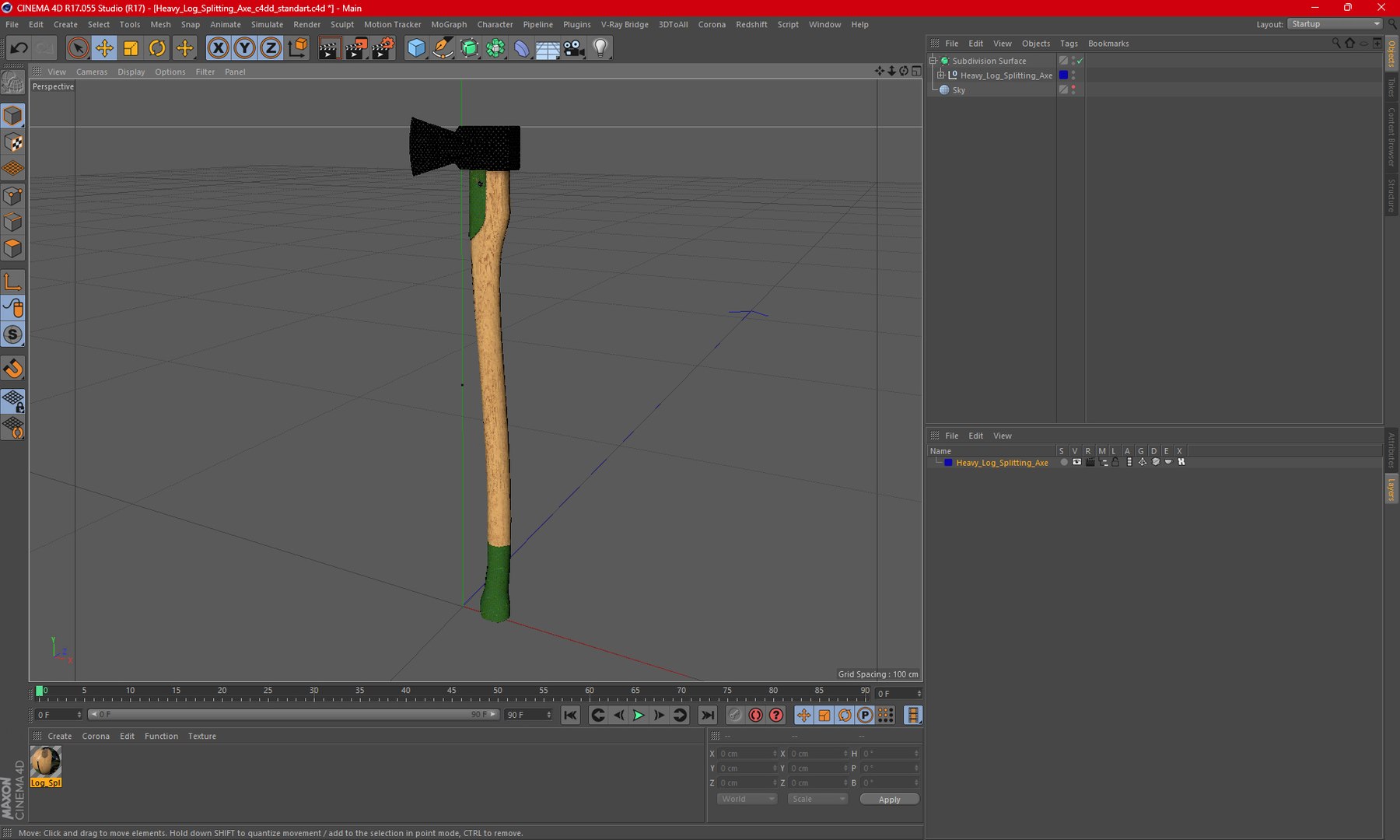 Heavy Log Splitting Axe 3D - TurboSquid 2191662