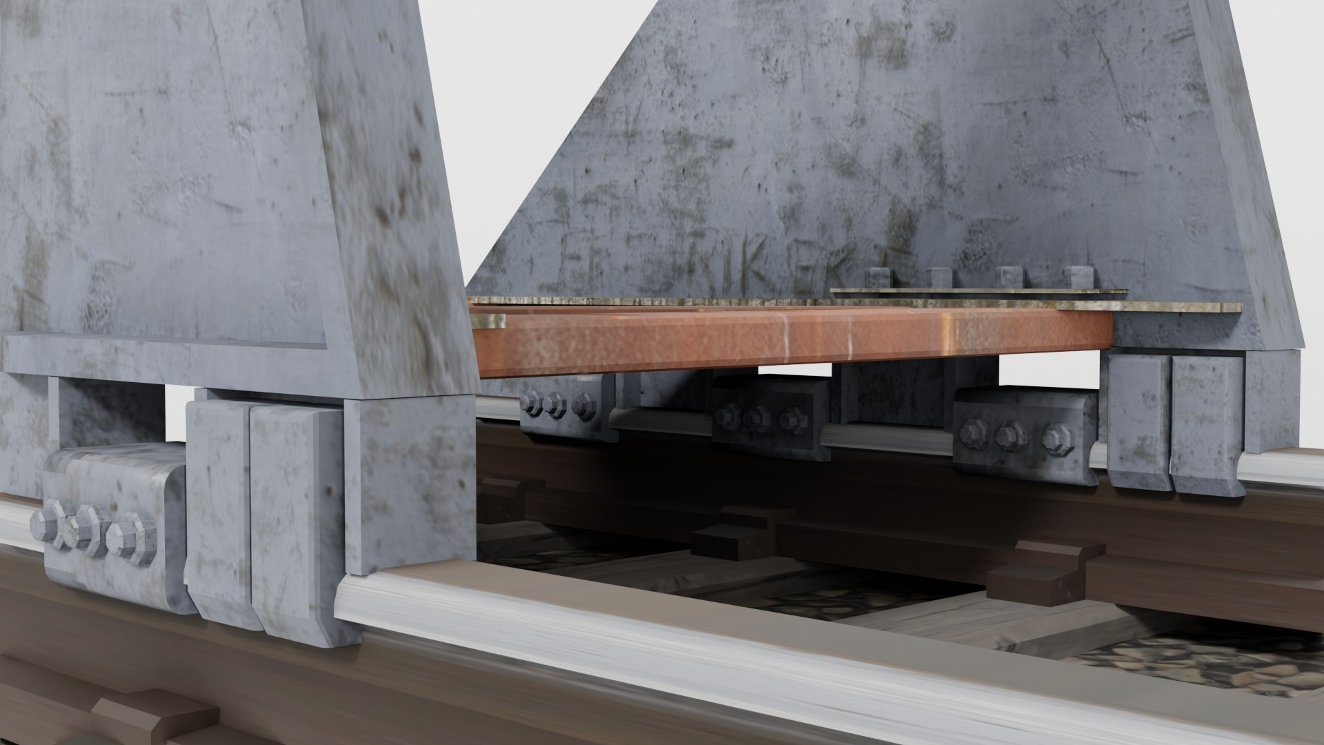 Railway Buffer Stop Model - TurboSquid 2084032