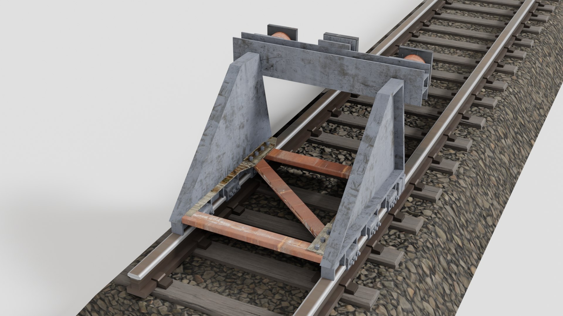 Railway Buffer Stop Model - TurboSquid 2084032