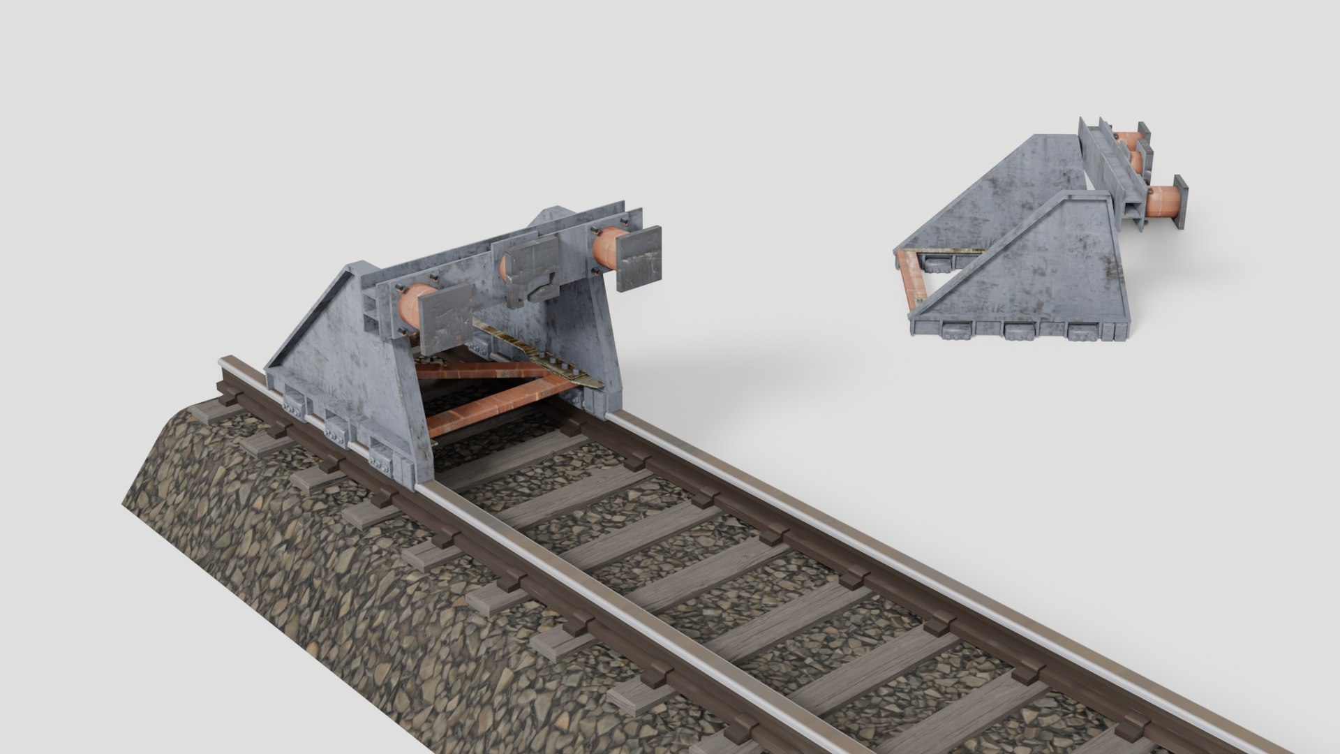 Railway Buffer Stop Model - TurboSquid 2084032